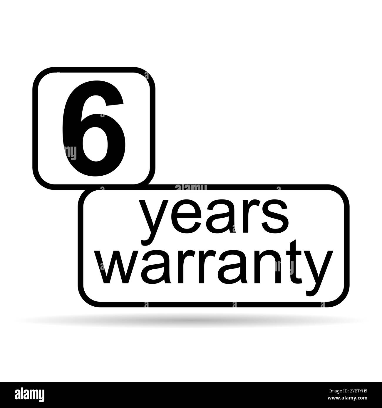 6 year warranty logo Black and White Stock Photos & Images - Alamy
