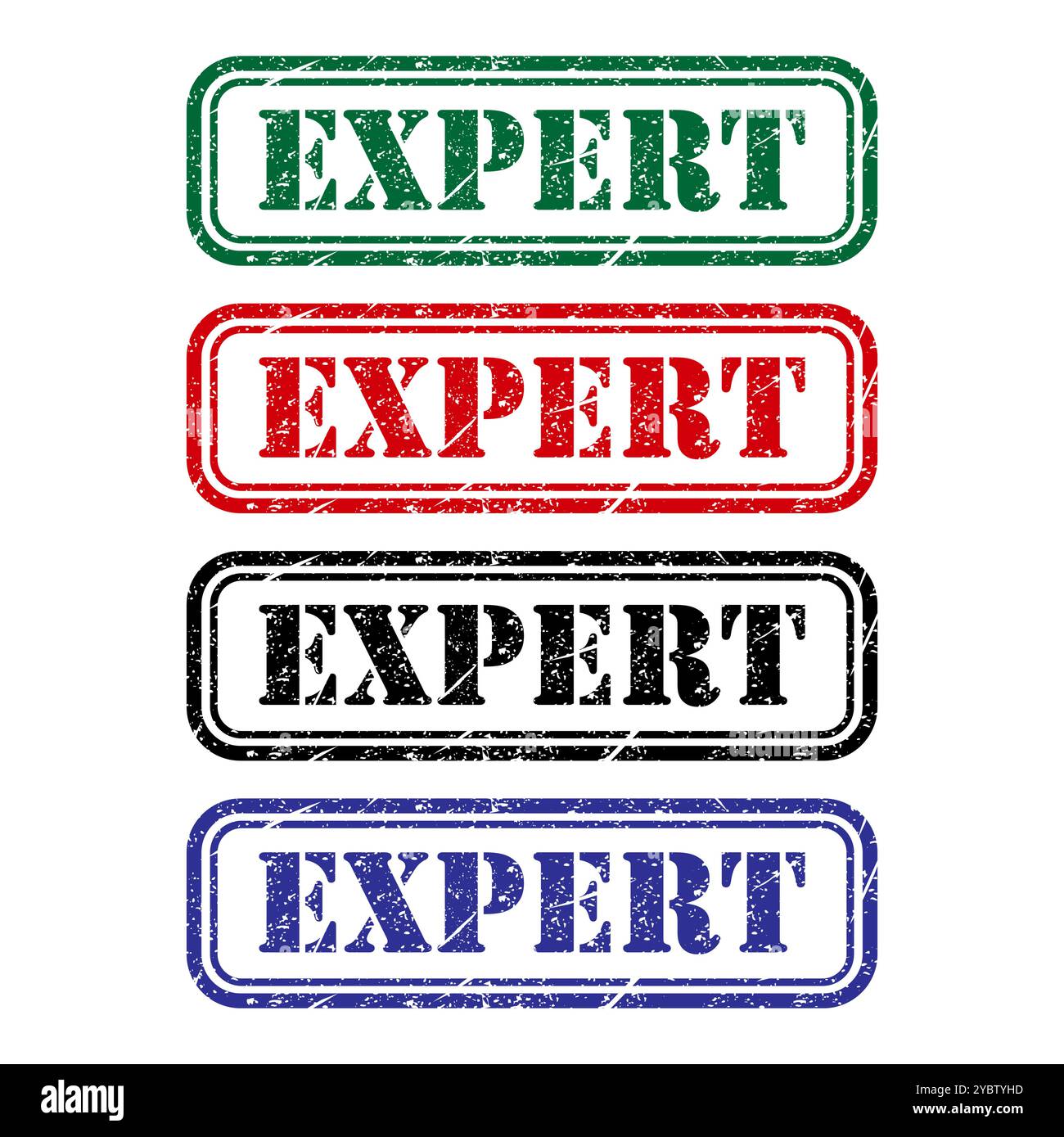 Set of Expert stamp symbol, label sticker sign button, text banner ...