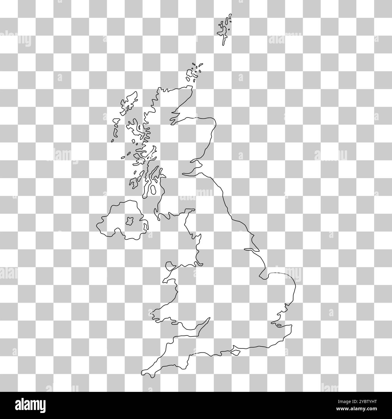 The United Kingdom of Great Britain and Northern Ireland map, detailed web vector illustration ...
