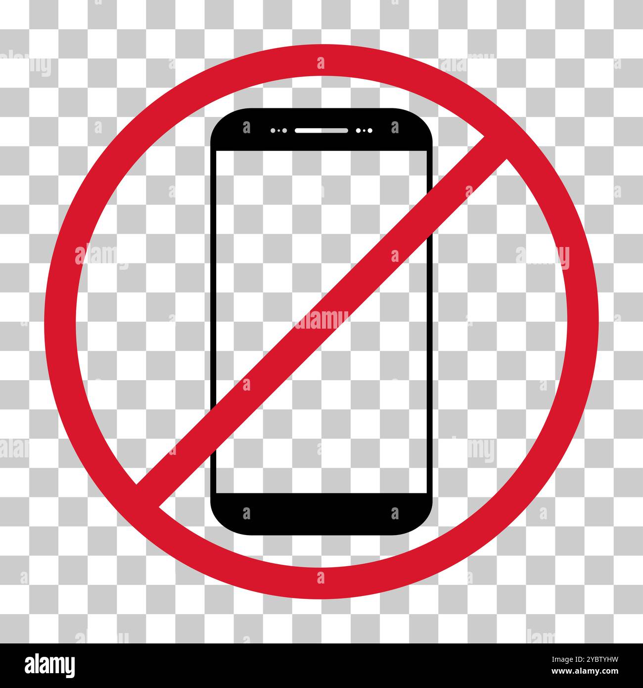 Mobile forbidden icon, no use phone sign, ban smartphone label vector ...