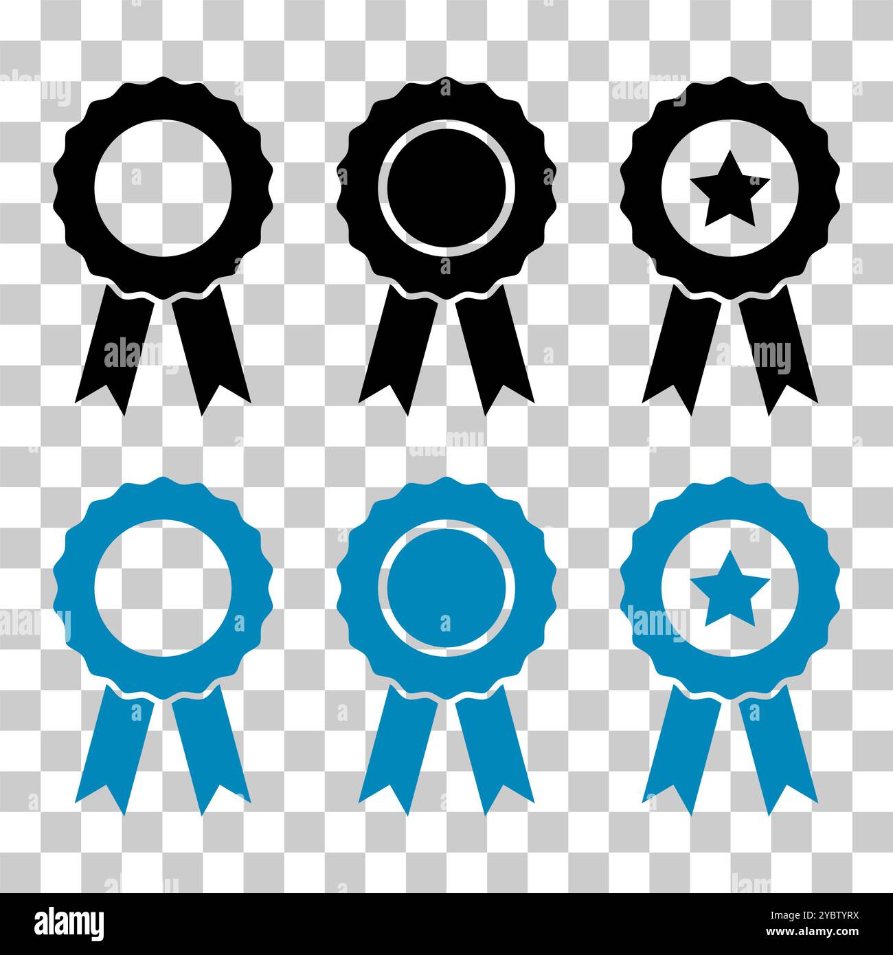 Set of Certification seal award icon, ribbon web stamp symbol, label ...