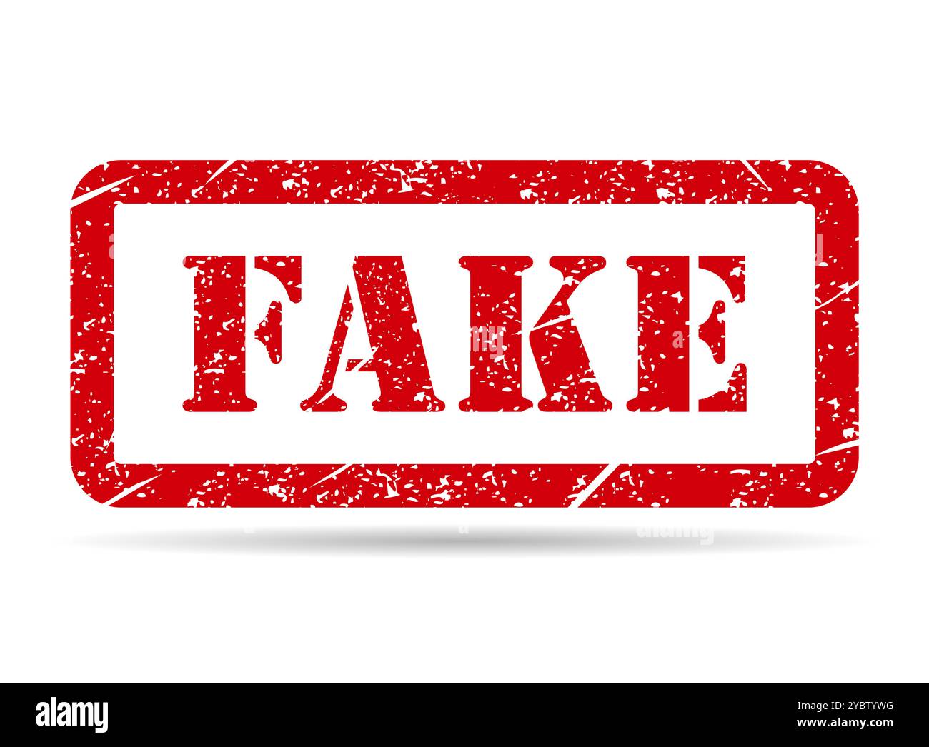 Fake stamp shadow symbol, label sticker sign button, text banner vector ...