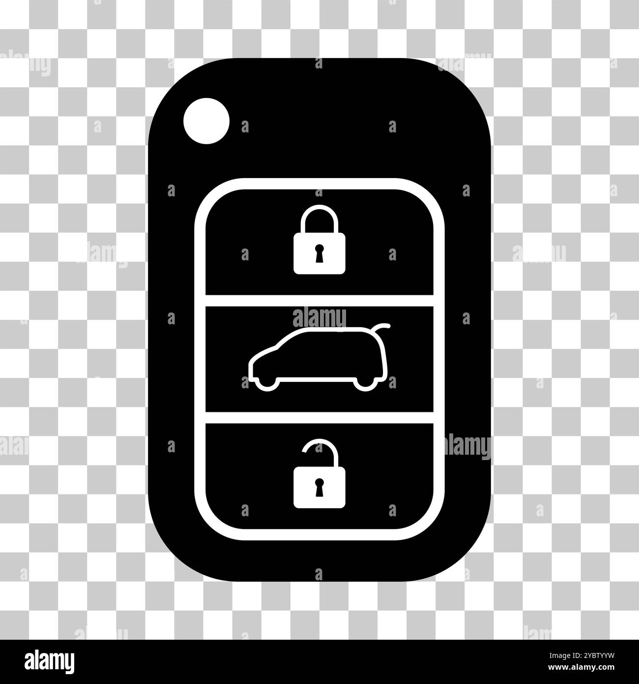 Car key icon, door system safety automobile web design, unlock button ...