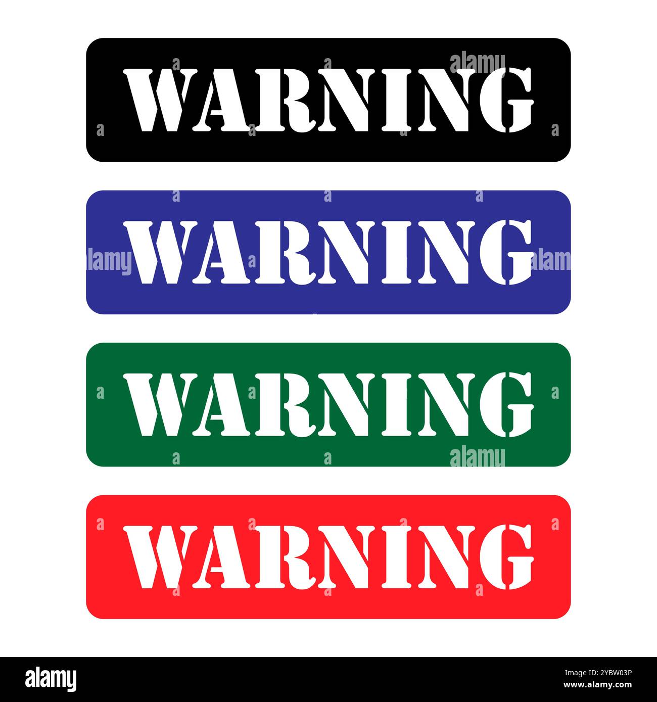 Set of Warning stamp symbol, label sticker sign button, text banner ...