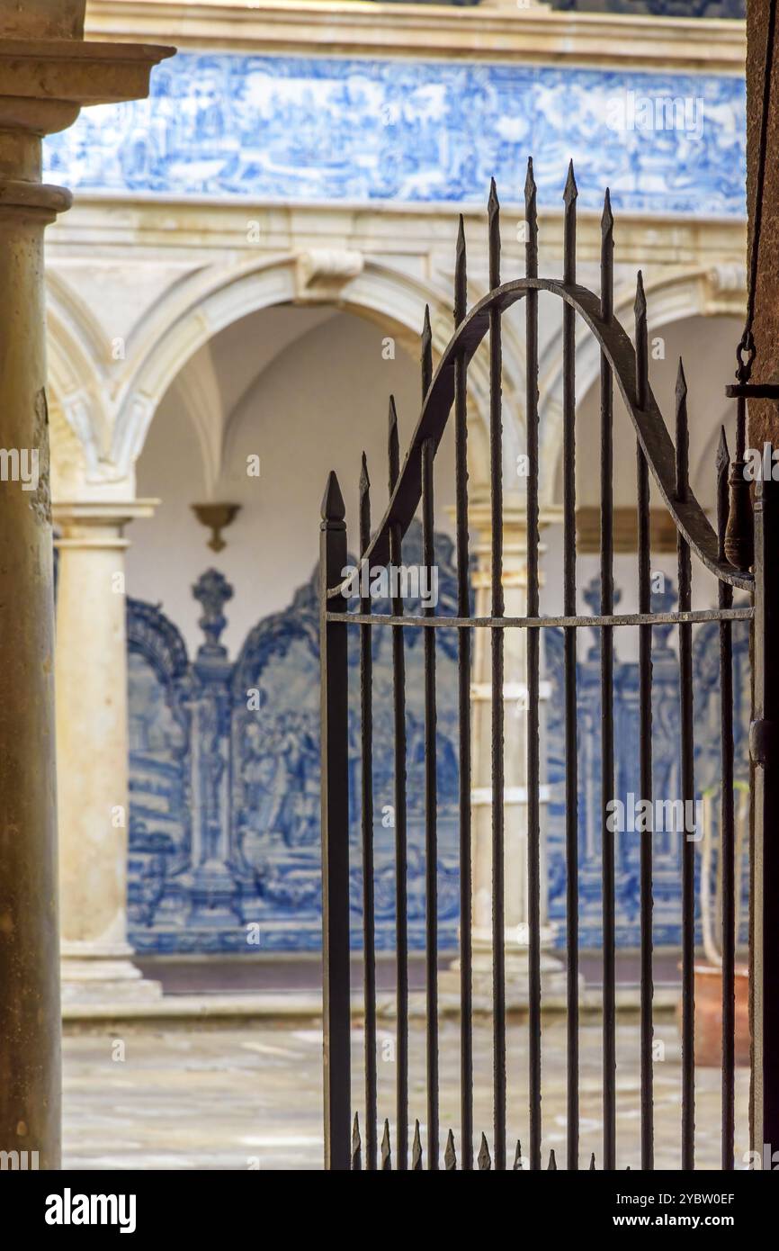 Inner courtyard of a former historic convent from the 17th century in ...