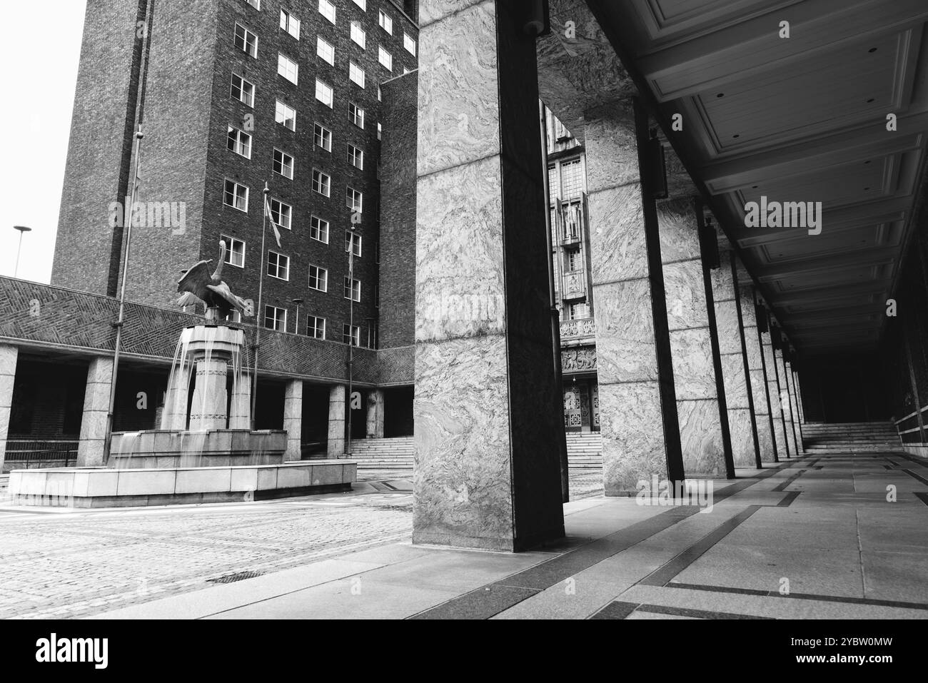 Oslo council building Black and White Stock Photos & Images - Alamy
