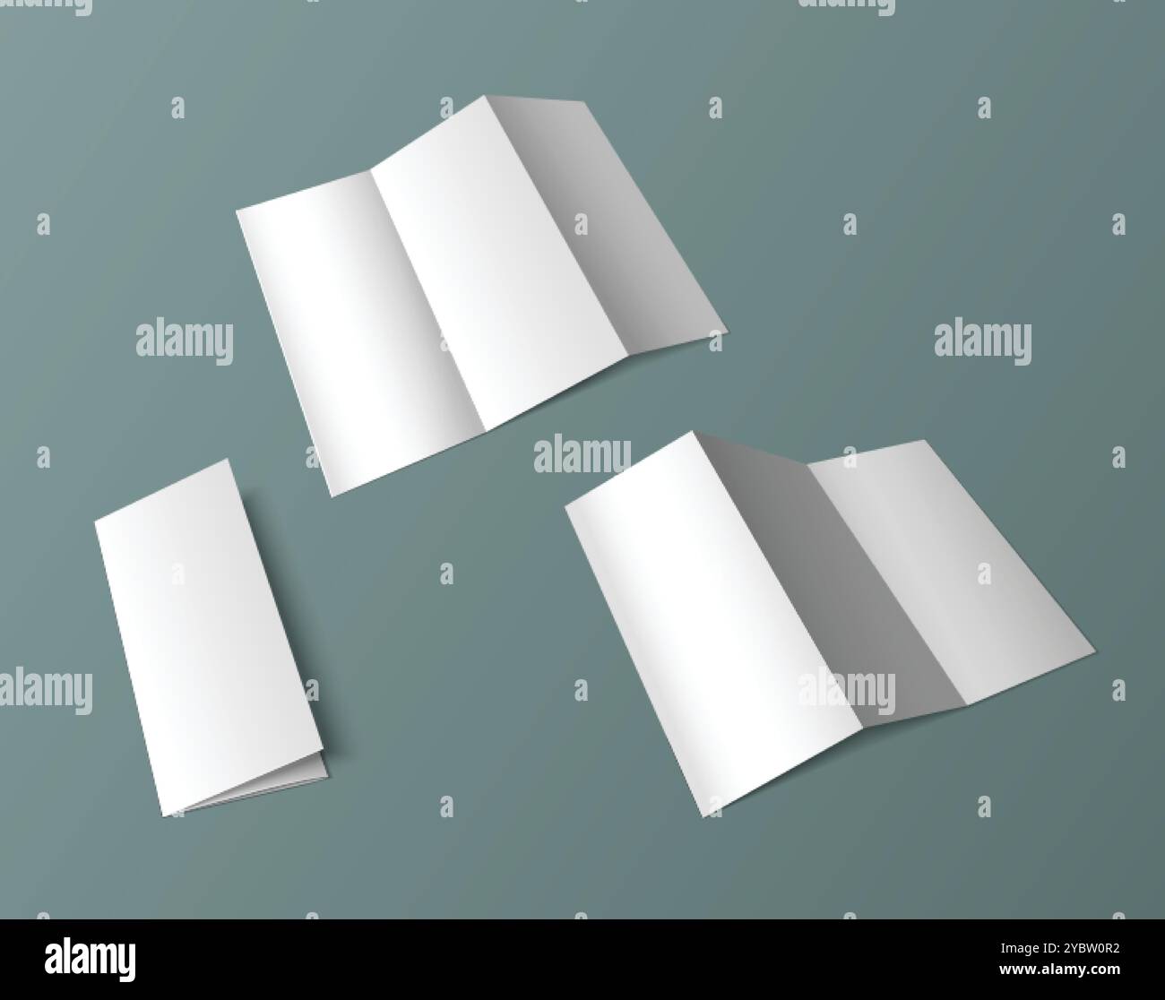 Blank tri fold brochure design isolated hi-res stock photography and ...