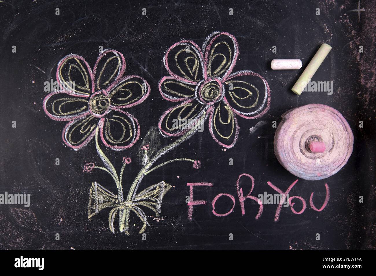 Graphical representation of two flower, symbol of love and gratitude ...