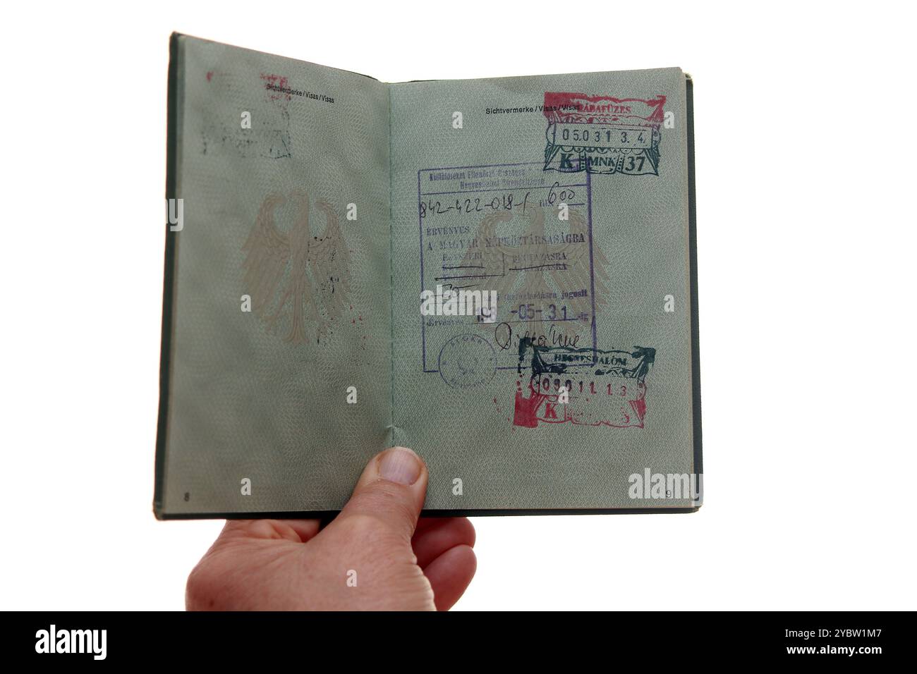 Entry stamp in passport Stock Photo - Alamy
