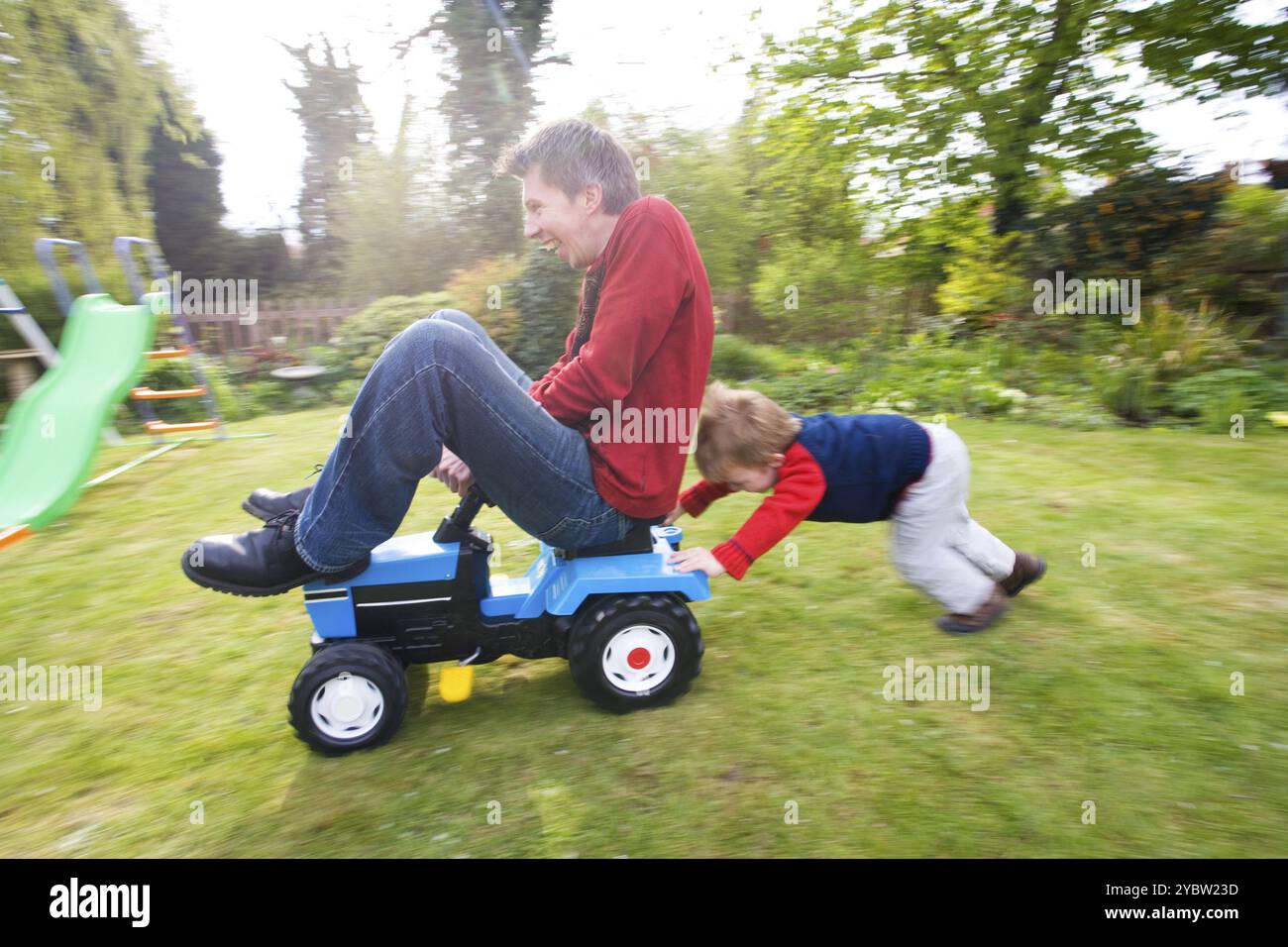 Family time on go carts hi-res stock photography and images - Alamy