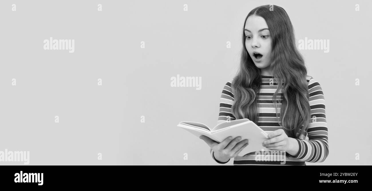 OMG. Shocked child read book. School education. Keep calm and read a ...