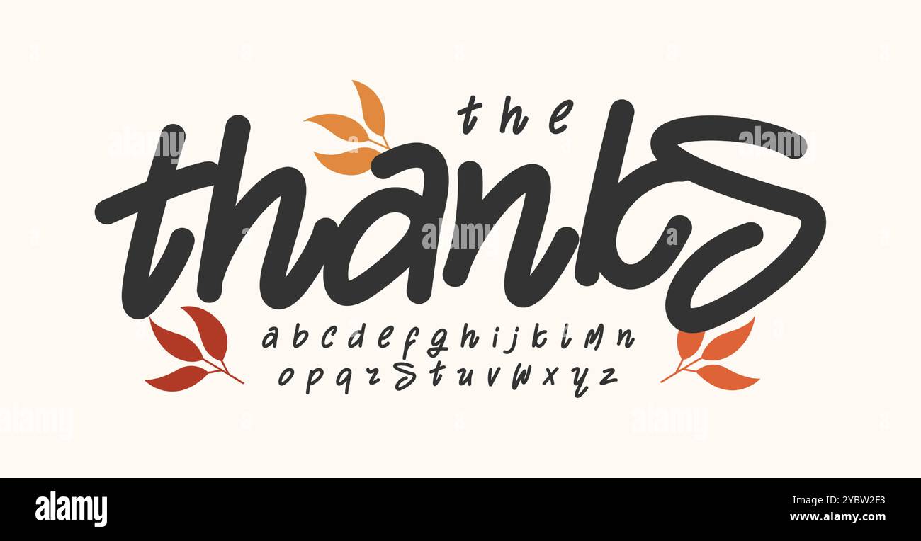 Handcrafted rustic font, warm autumn letters, cozy fall font for ...