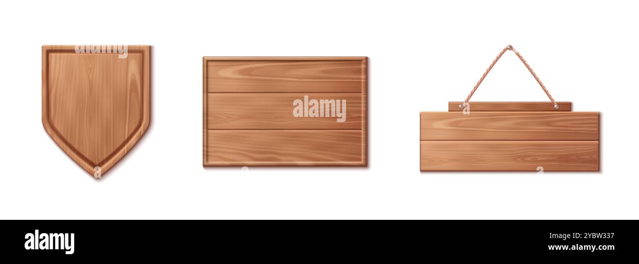 3d wood texture sign board. Wooden plank frame for saloon. Realistic ...