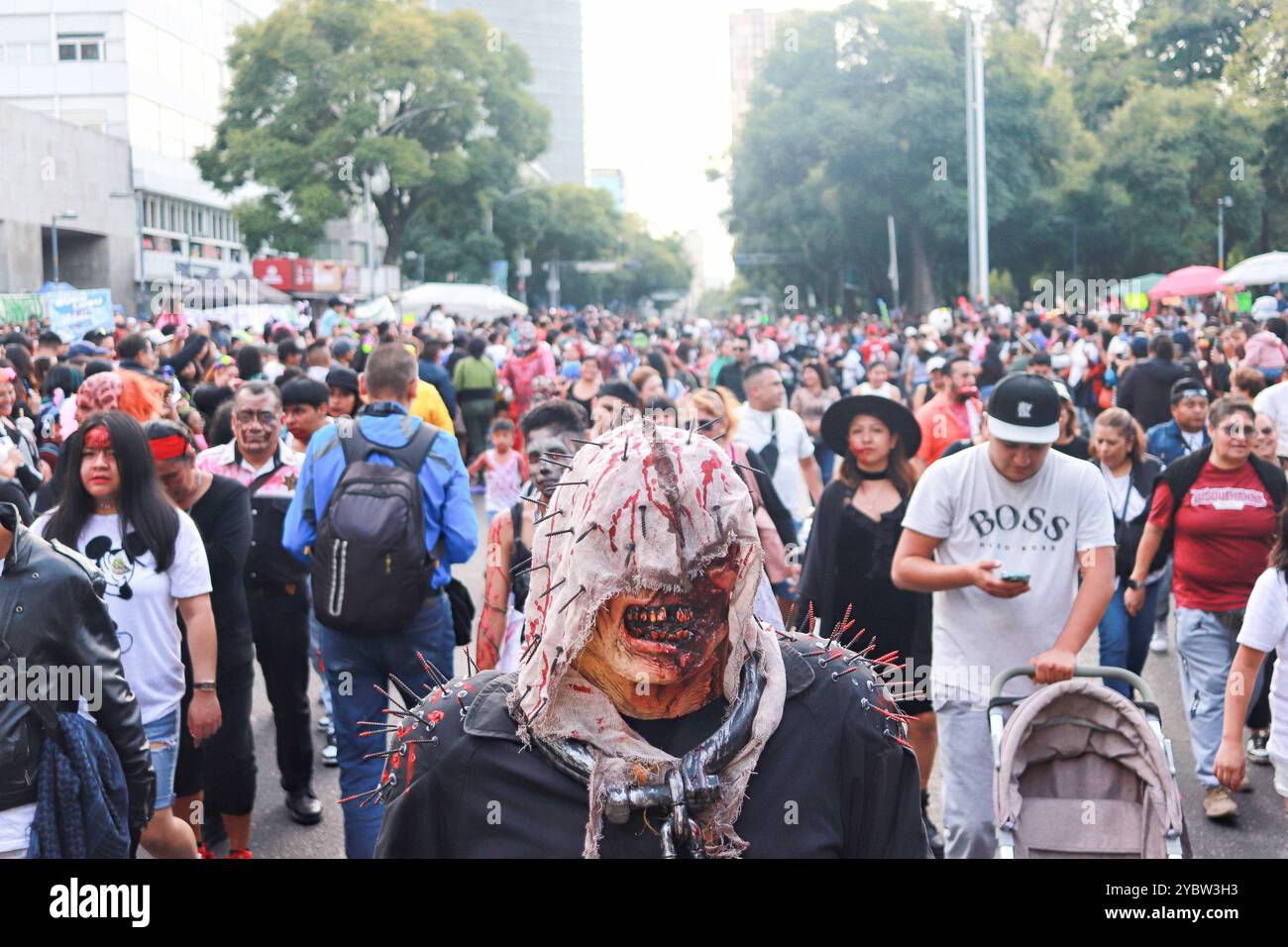 Mexico City Annual Zombie Walk 2024 Disguised people taking part during ...