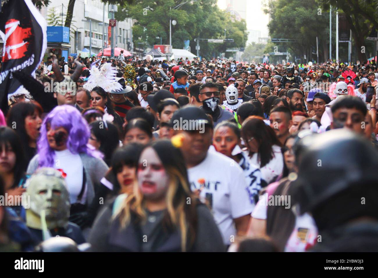 Mexico City Annual Zombie Walk 2024 Disguised people taking part during ...