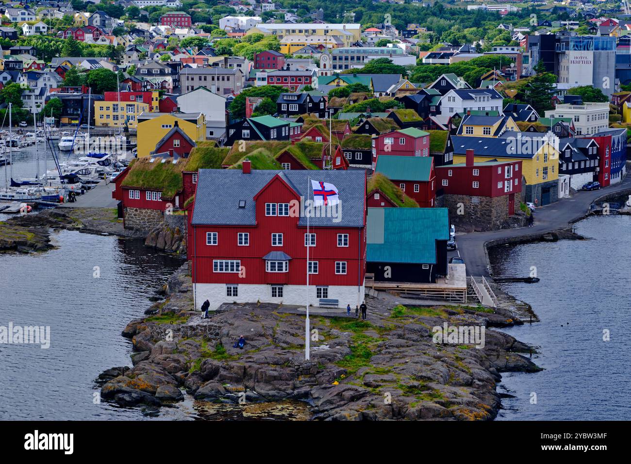 Faroe Islands, Streymoy Island, Torshavn, Tinganes district in the old ...