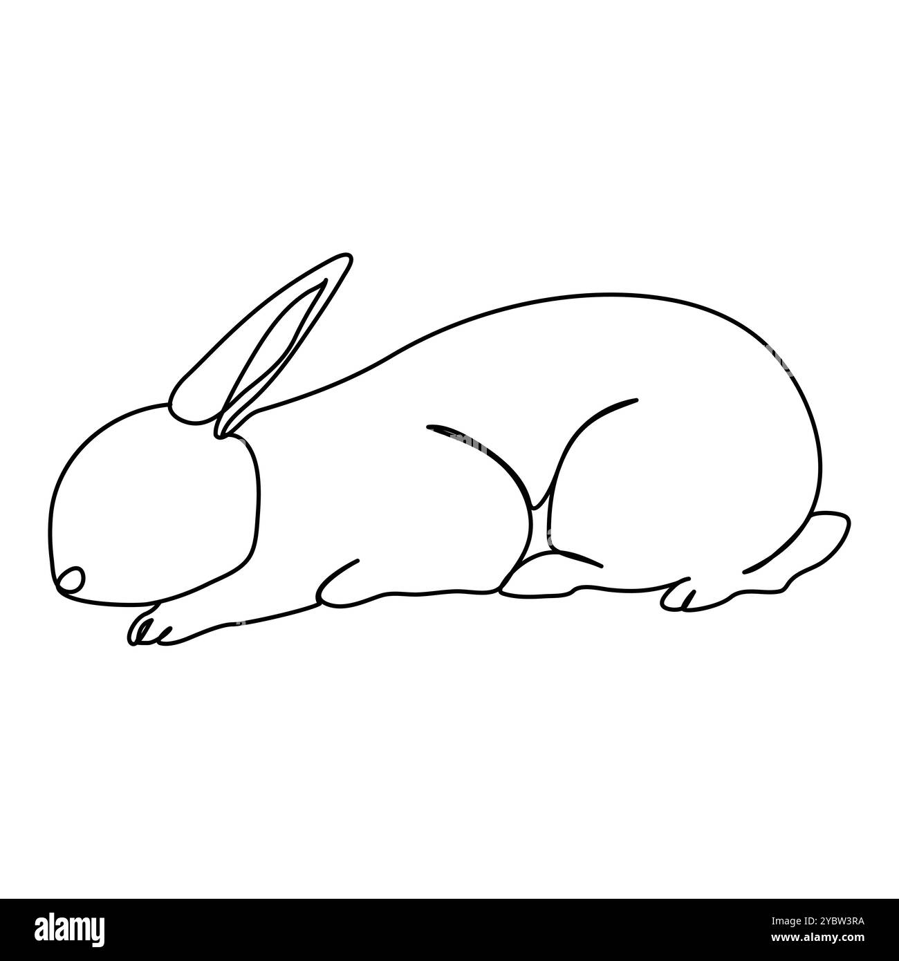 Rabbit line art ideas hi-res stock photography and images - Alamy