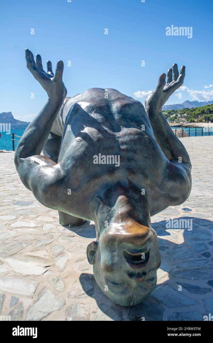 Statue of the giant of salt in the town of Moraira in the Spanish ...