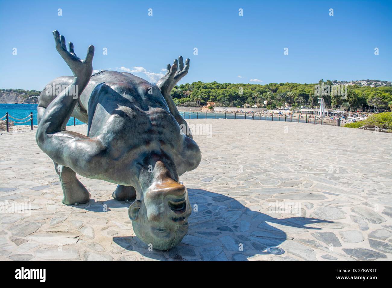 Statue of the giant of salt in the town of Moraira in the Spanish ...