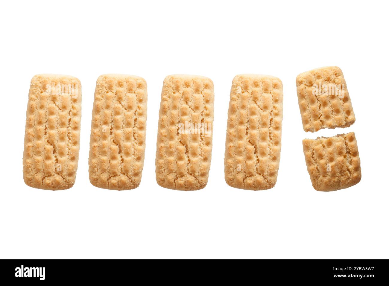 Single isolated broken biscuit in white background Stock Photo - Alamy