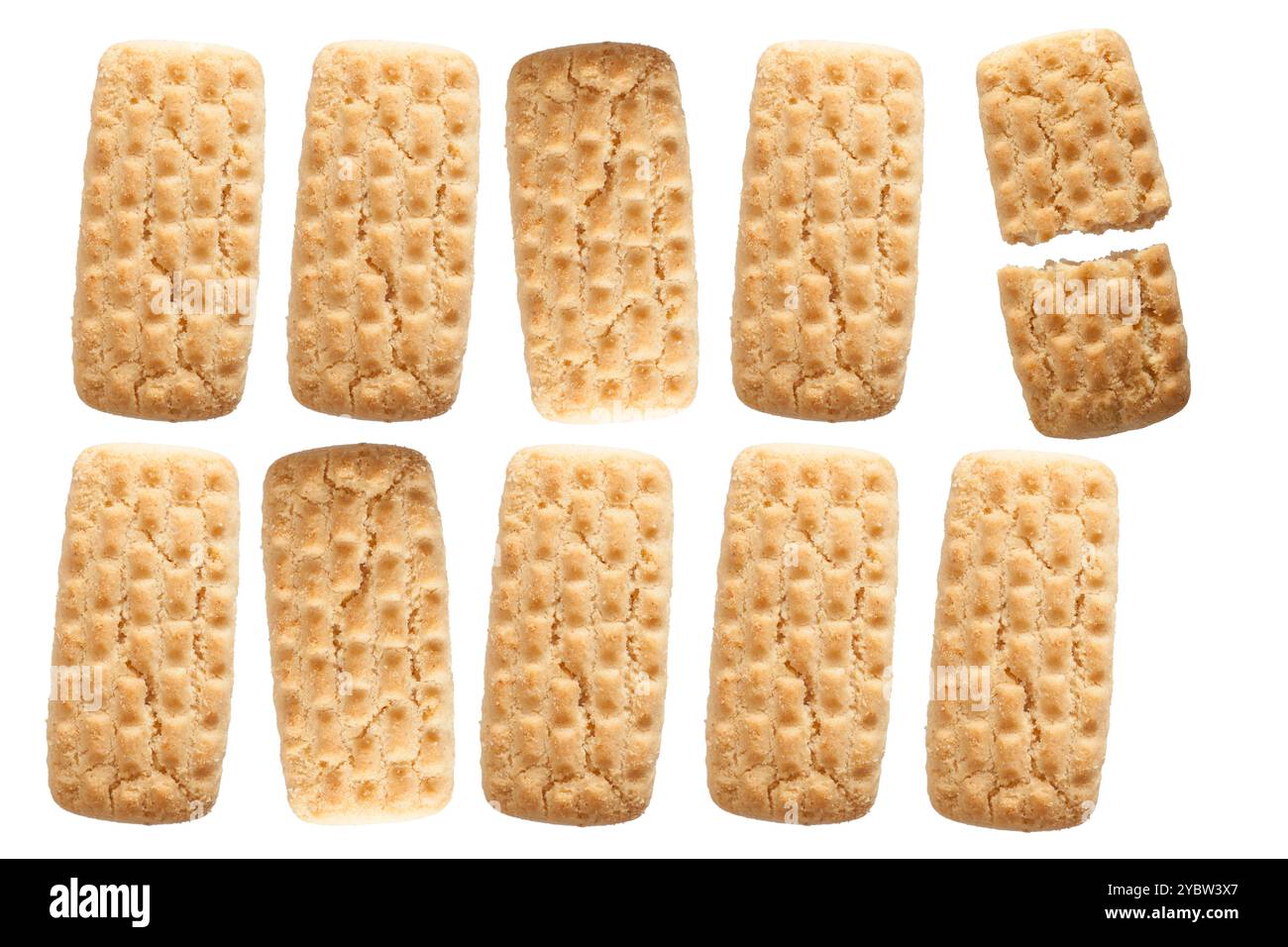 Single isolated broken biscuit in white background Stock Photo - Alamy