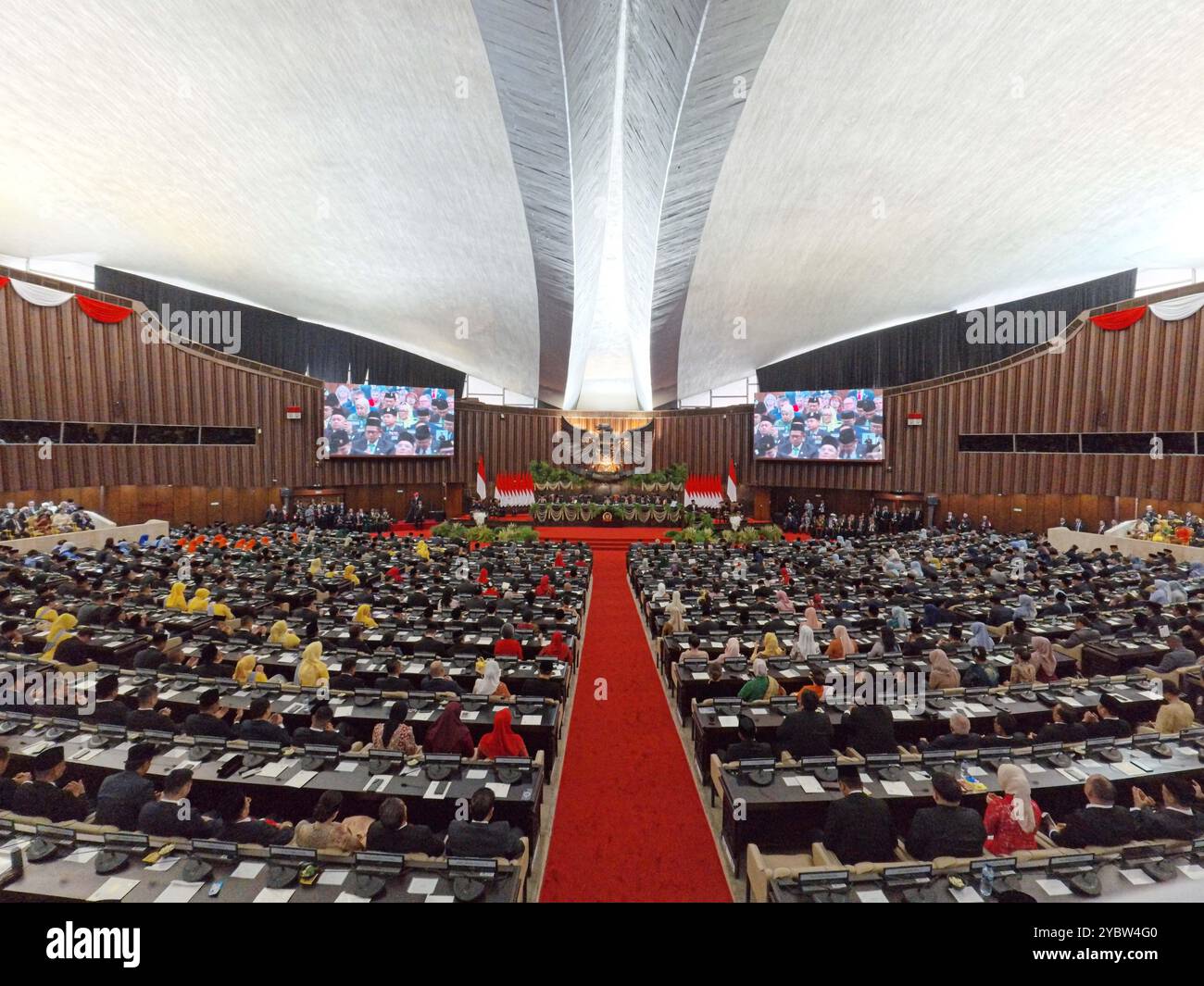 Jakarta. 20th Oct, 2024. This photo shows the presidential inauguration ...