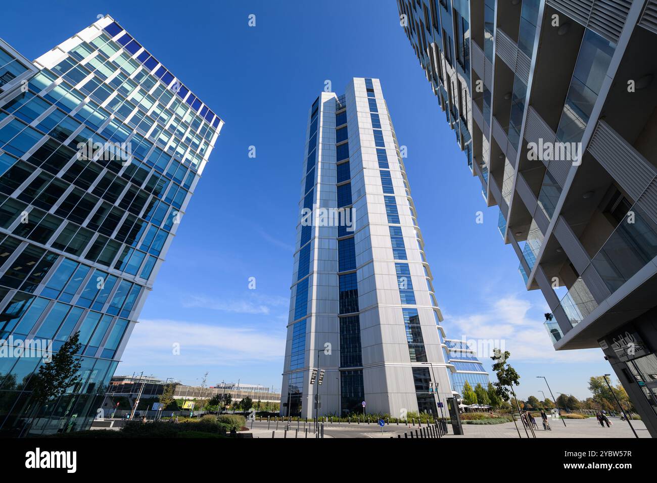 Mol Campus Tower at Kopaszi Dam in Budapest, Hungary Stock Photo - Alamy
