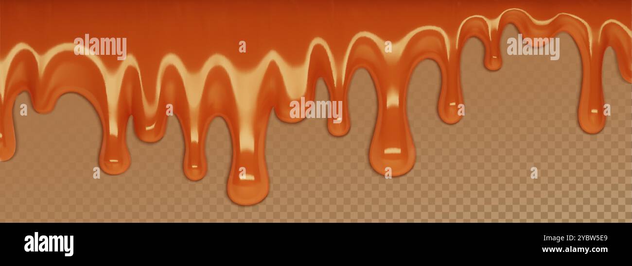 Realistic toffee melted caramel border hi-res stock photography and ...