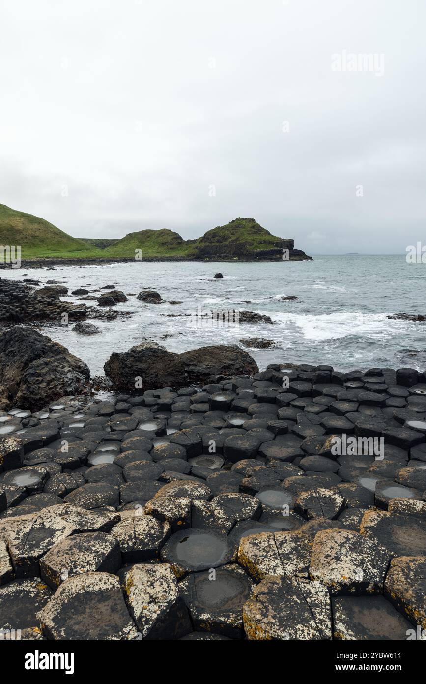 Vertical image of Giant's Causeway in Northern Ireland, highlighting ...