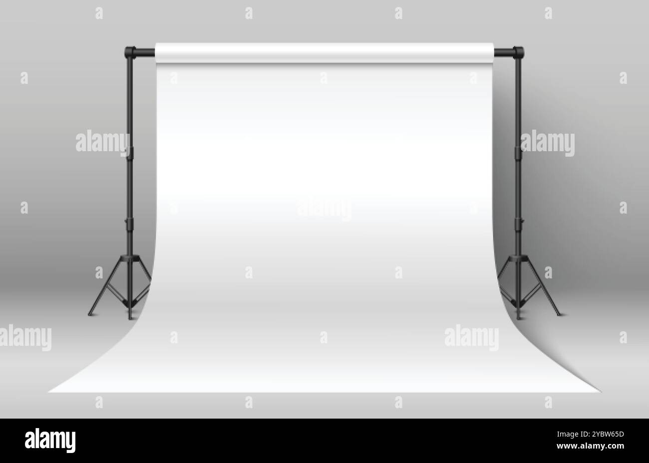 White photo studio background. Vector realistic illustration of ...