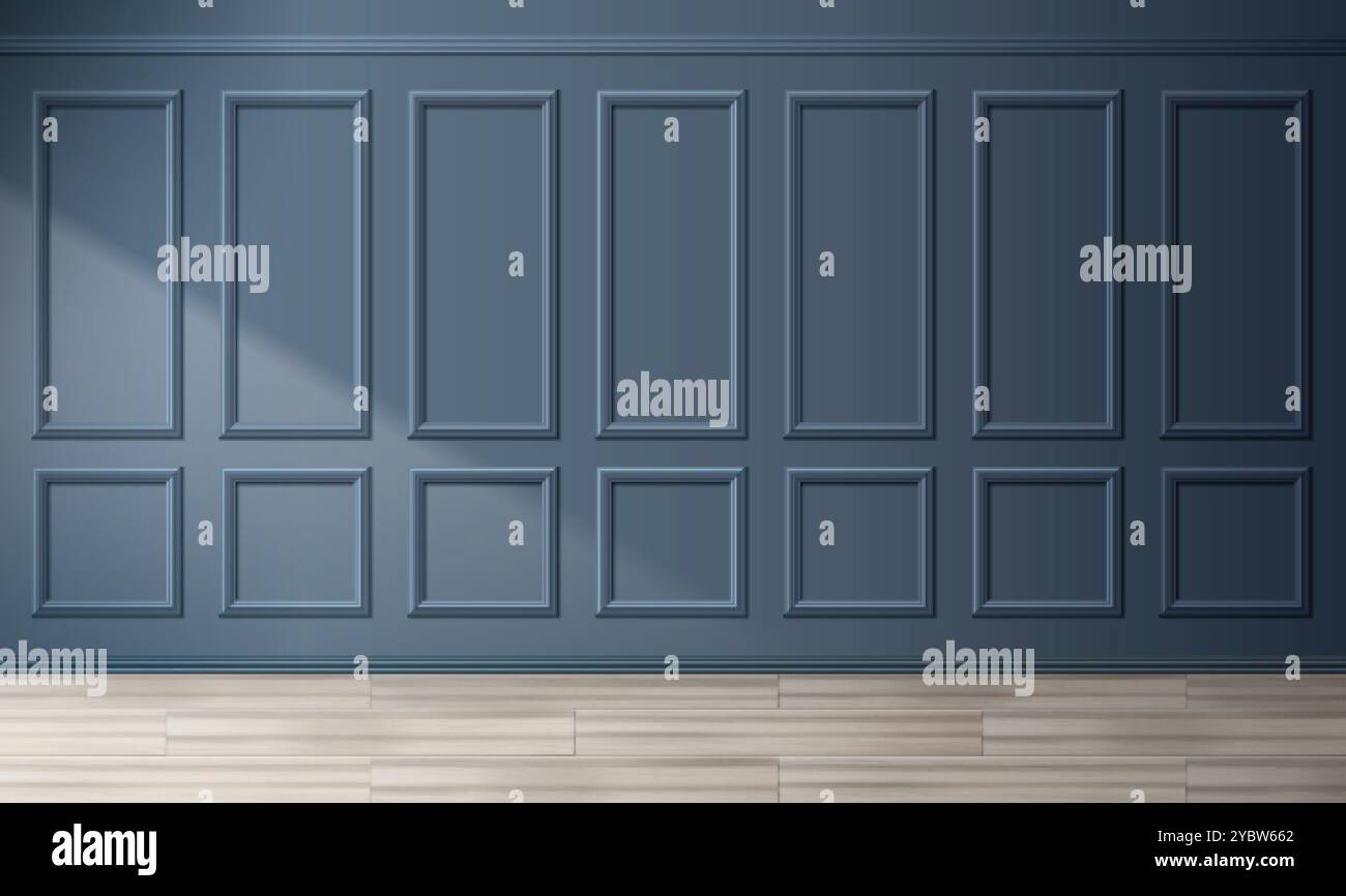 Home or office room interior design with classic panel, light and ...