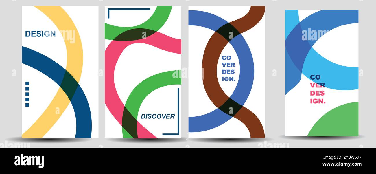 Creative covers, layouts or posters concept in modern minimal style ...