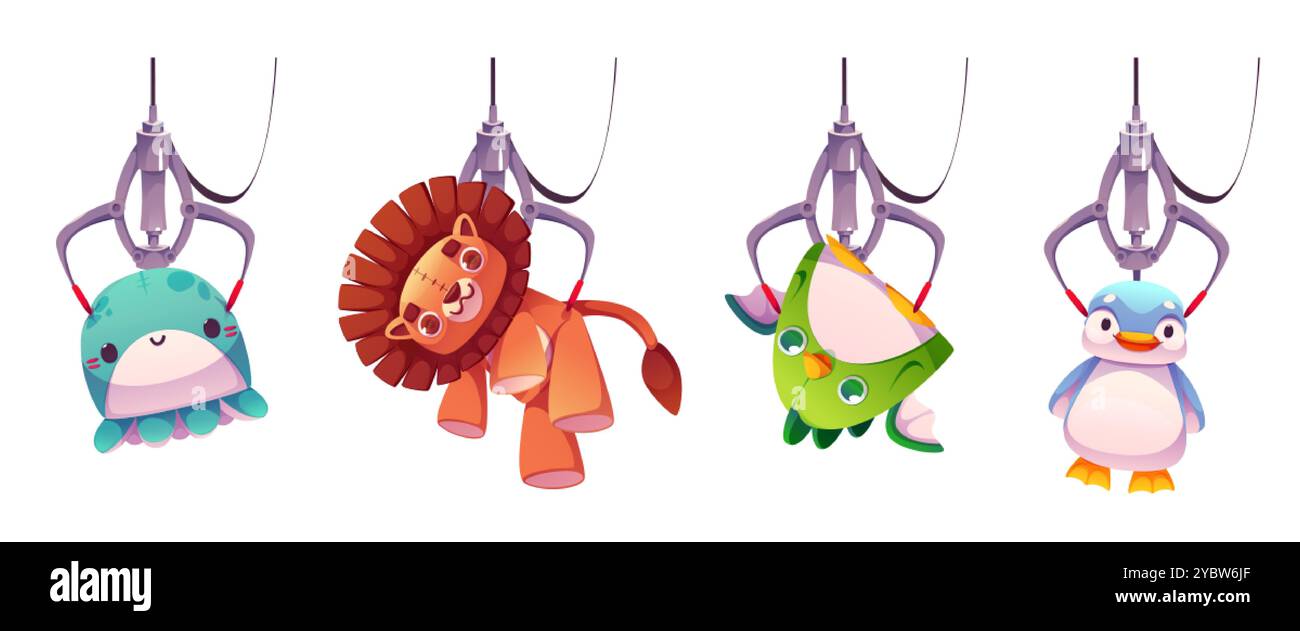 Toy claw grabber machine element for arcade game. Mechanical vending ...