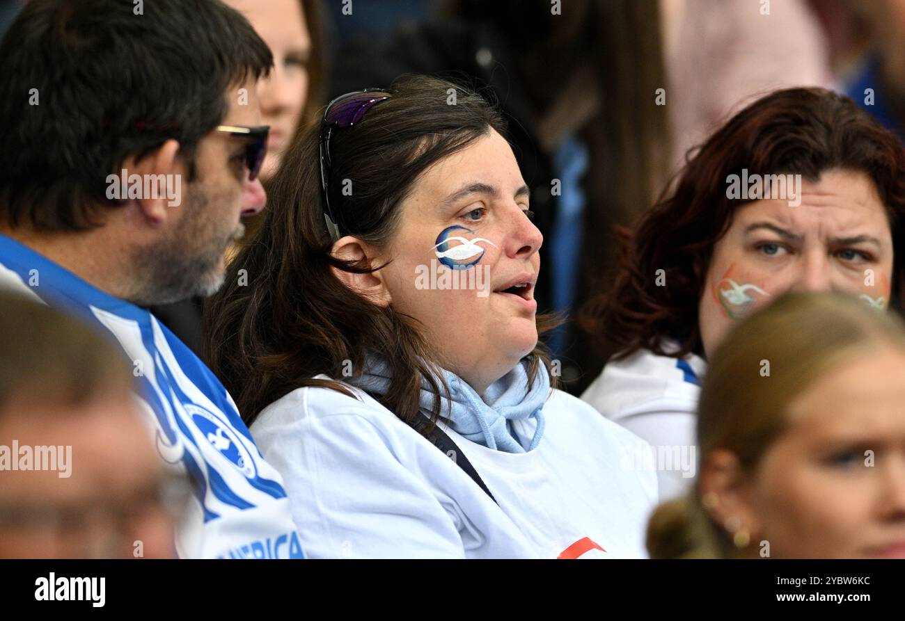 Brighton UK 19th October 2024 - Brighton fans during the Barclays Women ...