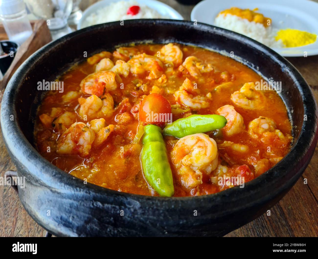 Moqueca fish and shrimp, traditional dish of Brazilian cuisine Stock ...