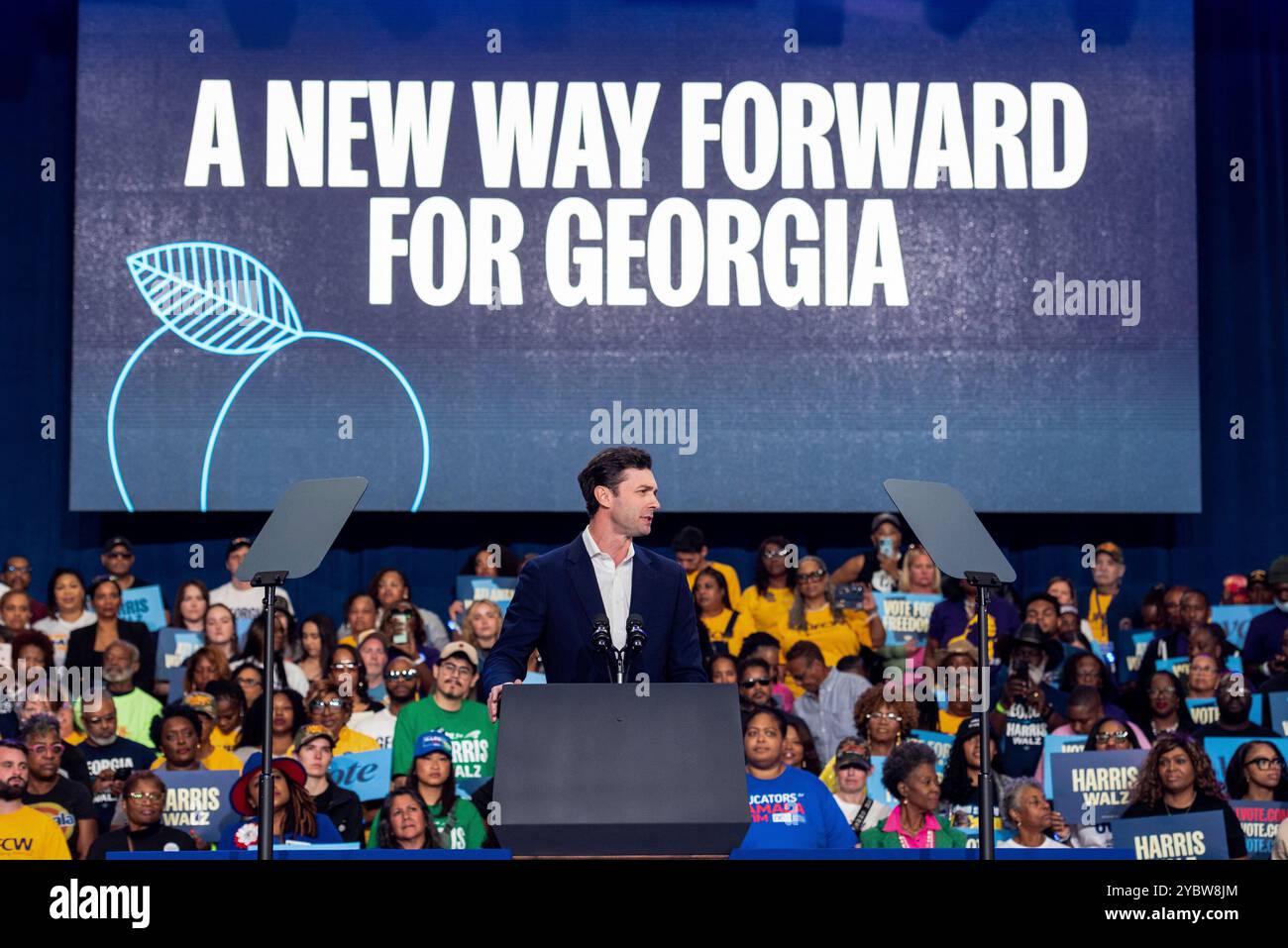 United States Senator Jon Ossoff (Democrat of Georgia) gives remarks in ...