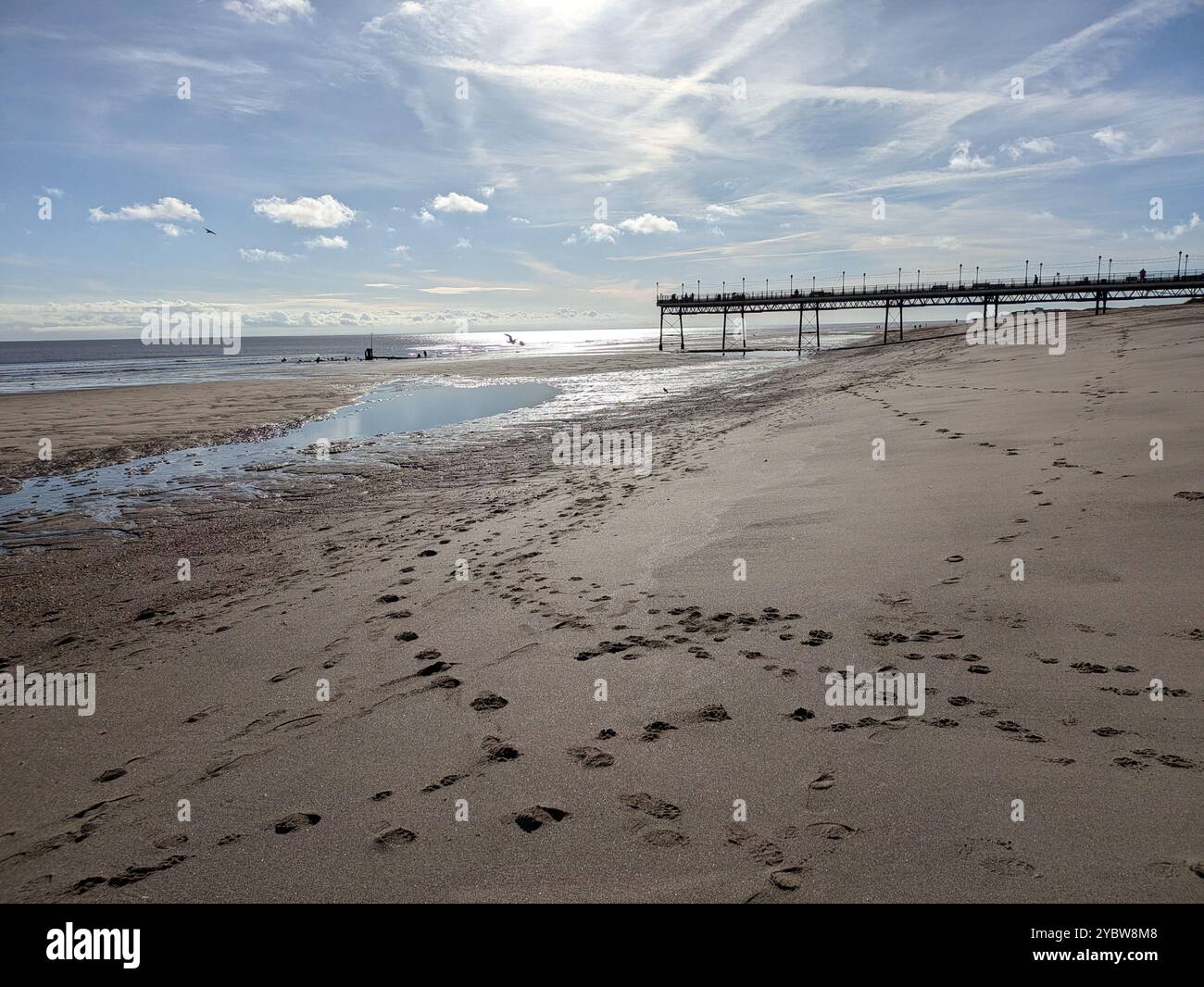 Skegness beach, Skegness, Lincolnshire, UK, England, beach, North sea ...