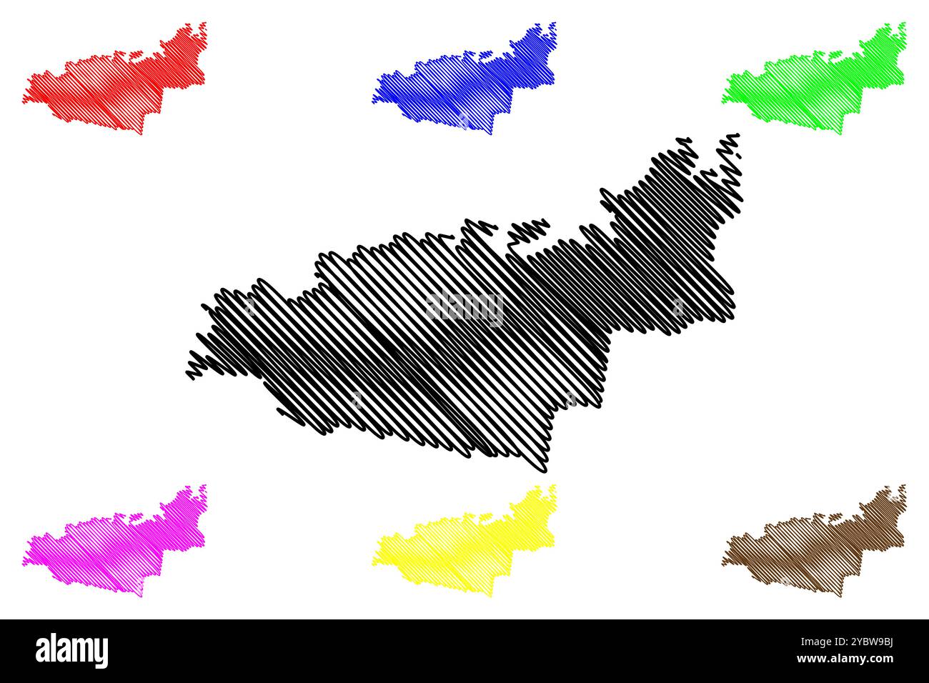 Manningham vector map Cut Out Stock Images & Pictures - Alamy