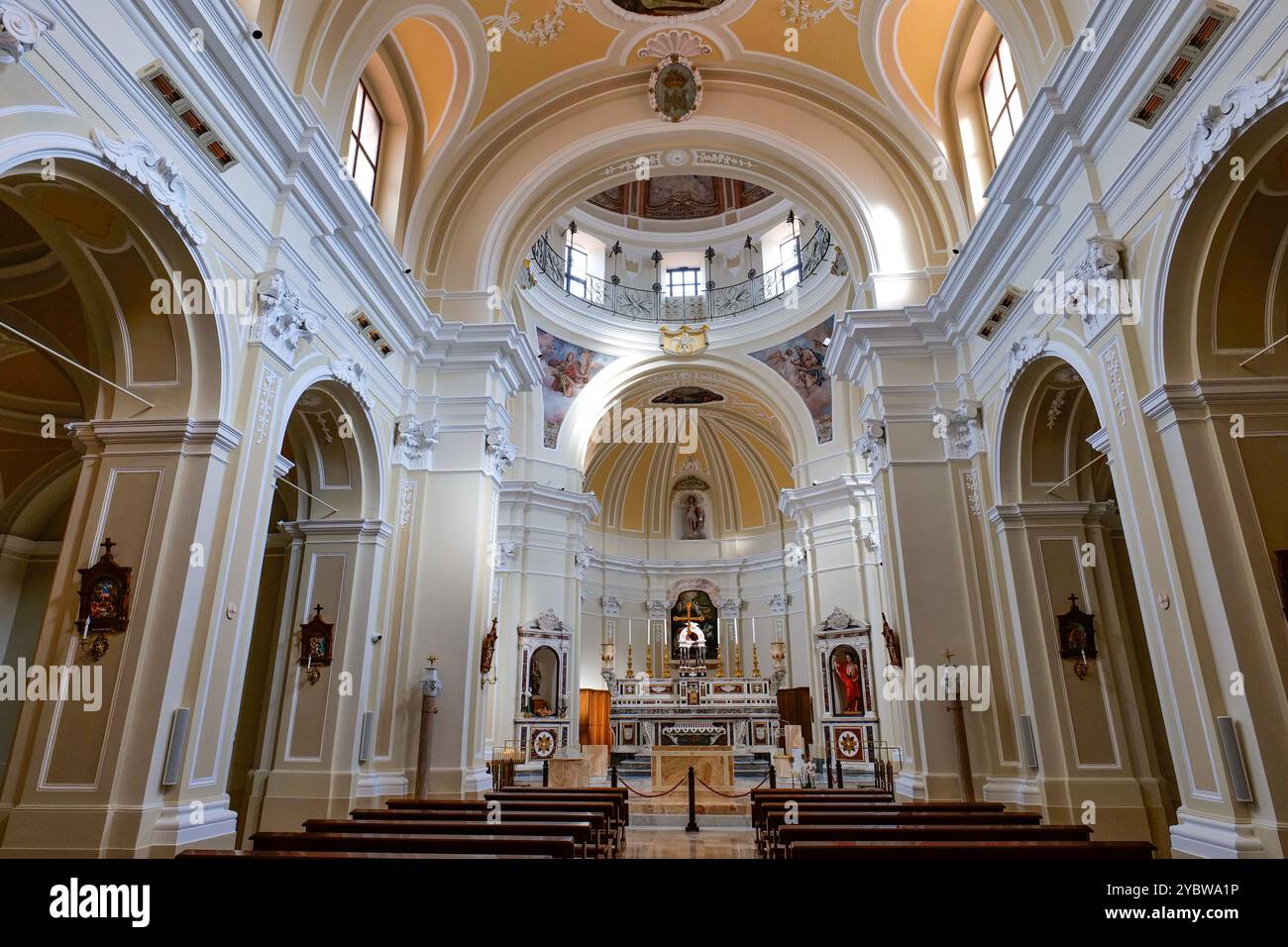 Interior of a church in Rotonda, a village in Basilicata in Italy Stock ...