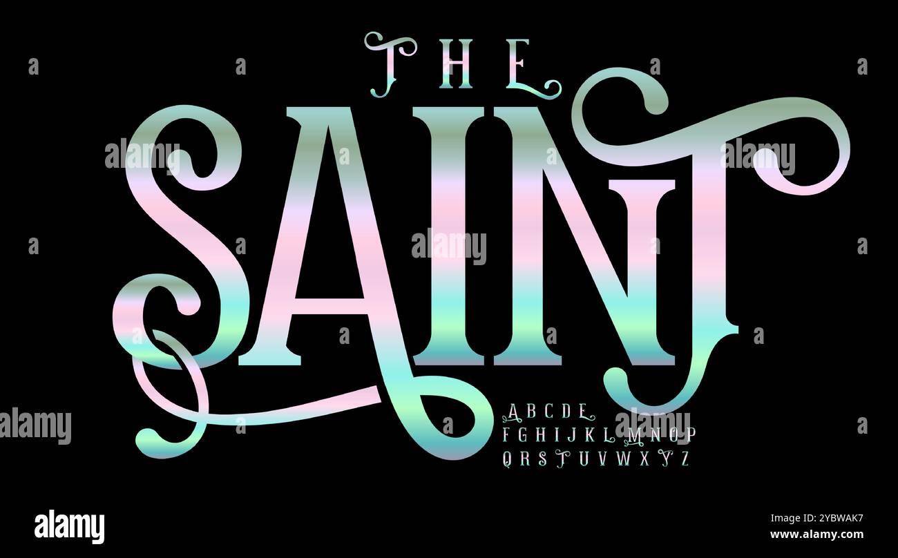 Refined calligraphic alphabet, sophisticated letters with stylish ...