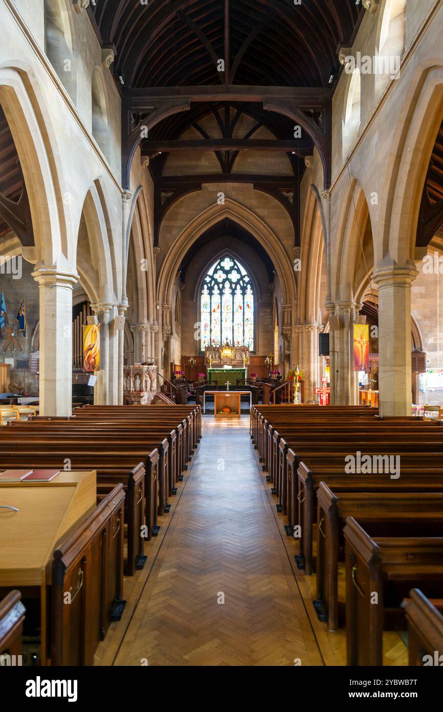 Interior of Christ Church, Old Town, Swindon, Wiltshire, England, UK ...