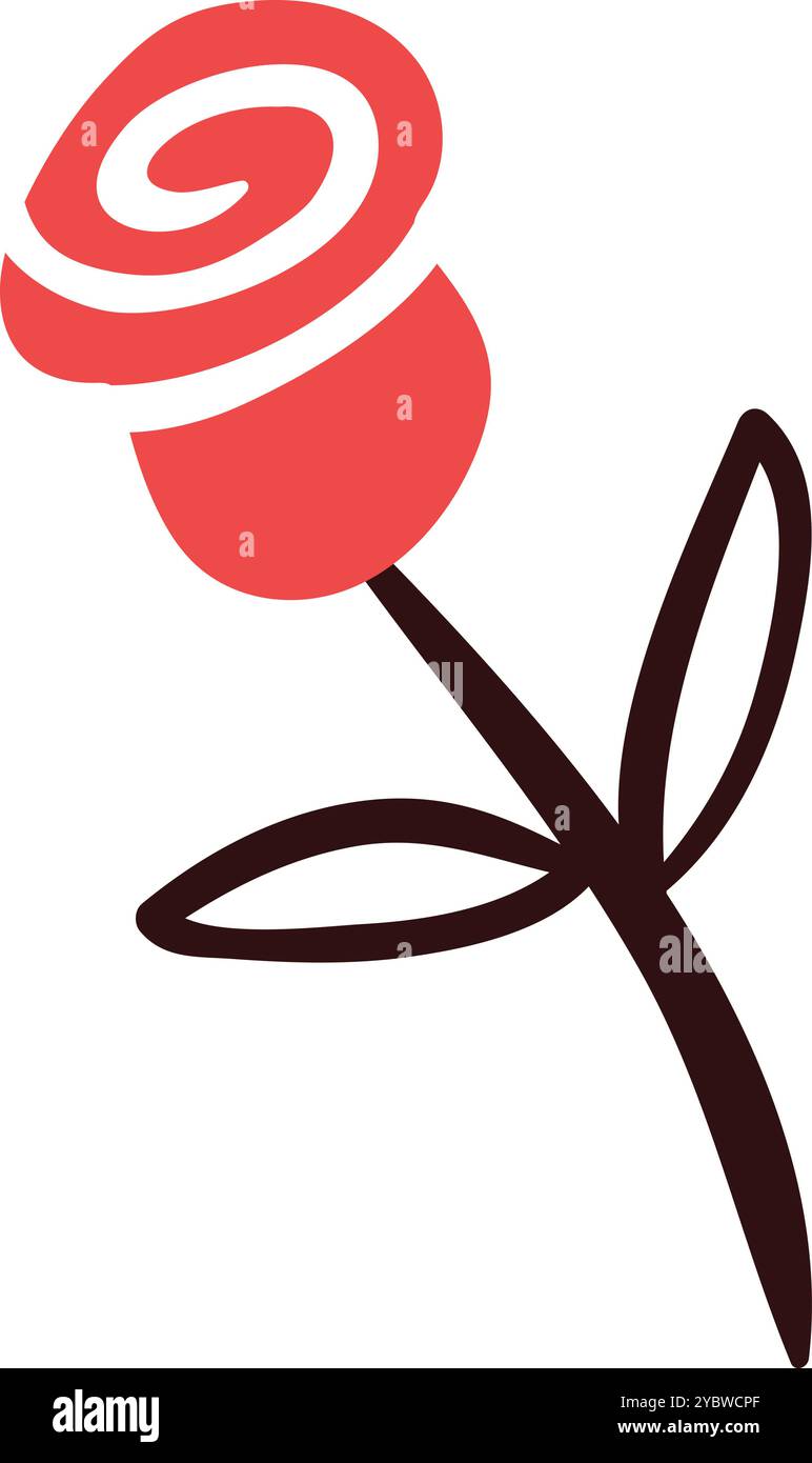 Bouquet red roses flowers Stock Vector Images - Alamy