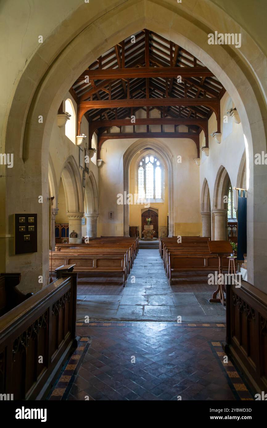 Interior of church of Saint George, Ogbourne St George, Wiltshire ...