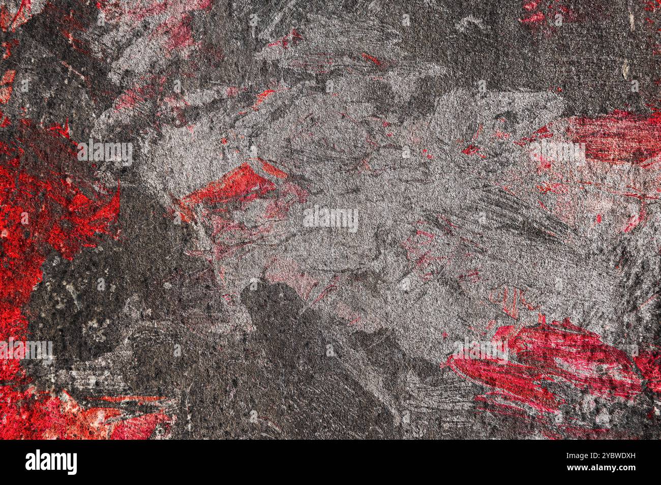 Dirty color paint on a metal surface. Banner of the grunge color paint ...
