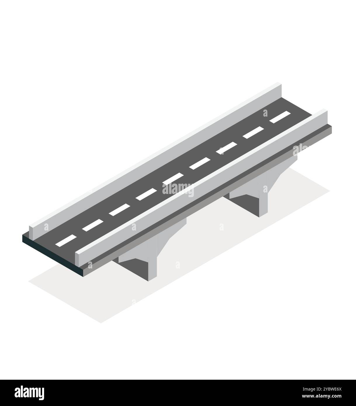 Isometric bridge. Vector illustration. Road icon. Urban infrastructure ...