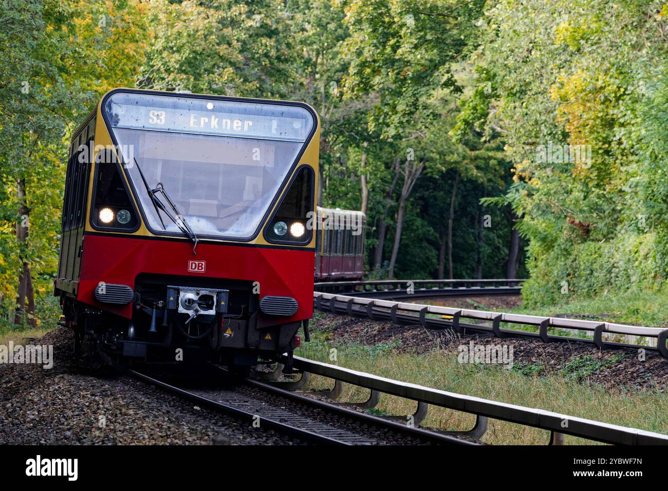 S-Bahnzug nahe Olympiastadion 2024-10-17 Deutschland, Berlin Zug der DB ...