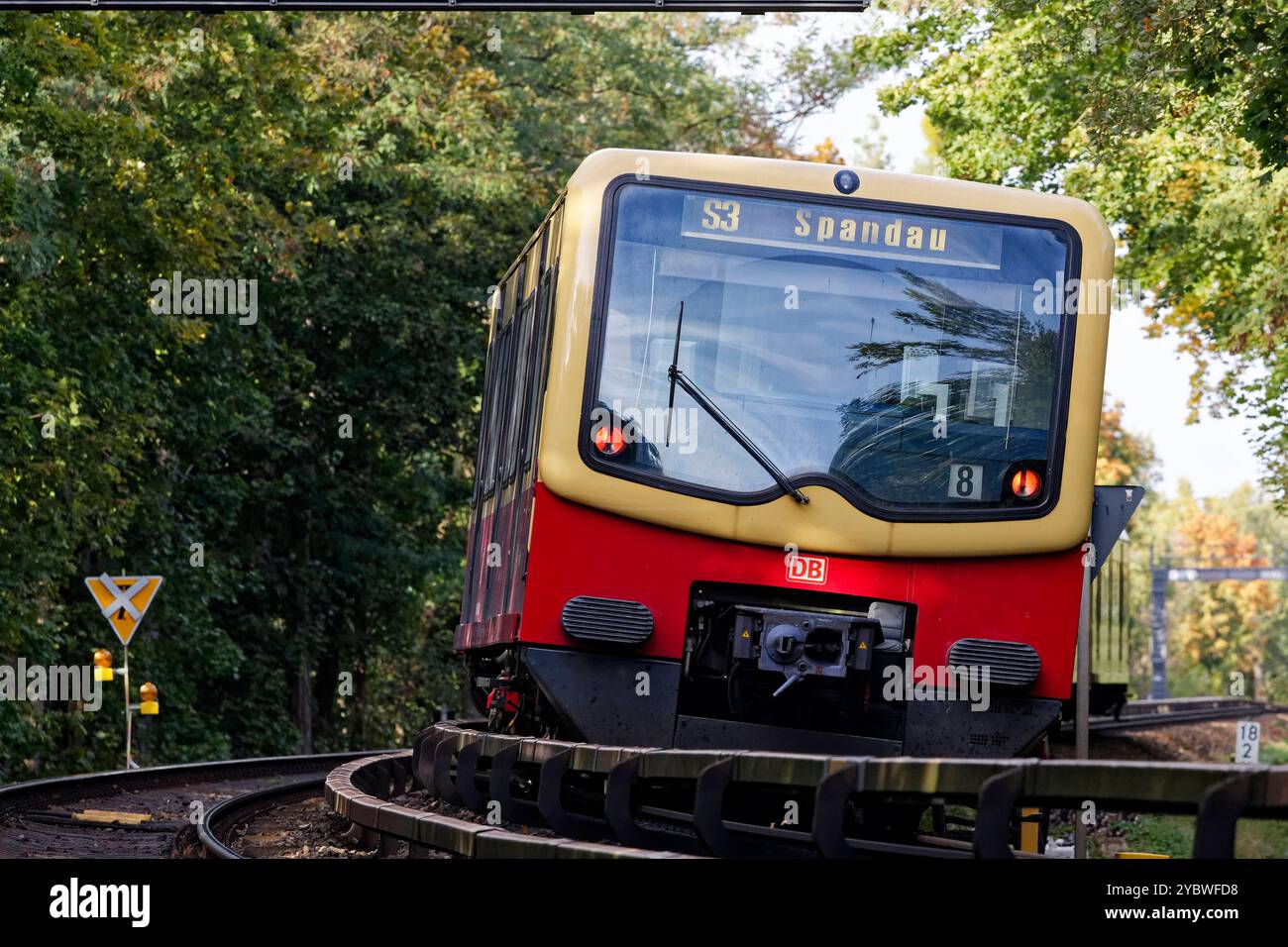 S-Bahnzug nahe Olympiastadion 2024-10-17 Deutschland, Berlin Zug der DB ...