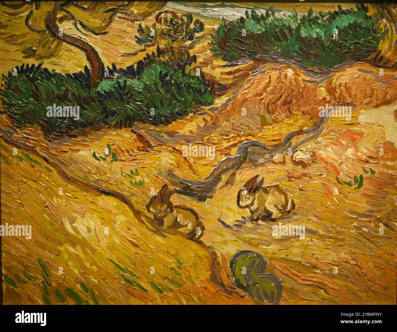 Field with two rabbits 1889 vincent van hi-res stock photography and ...