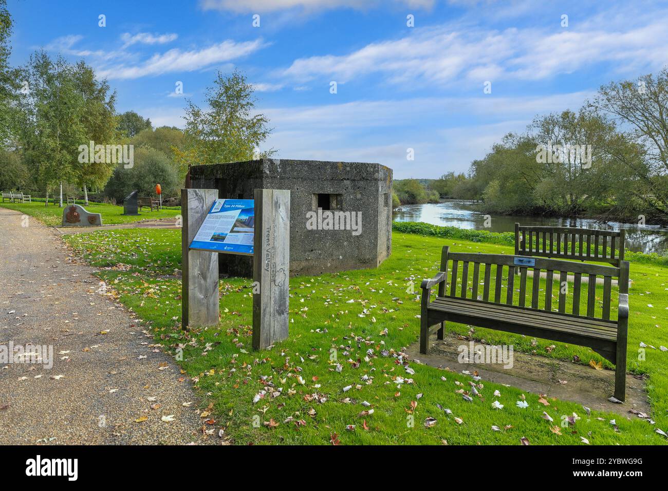 A World War II type FW3/24 pill box at the National Memorial Arboretum ...