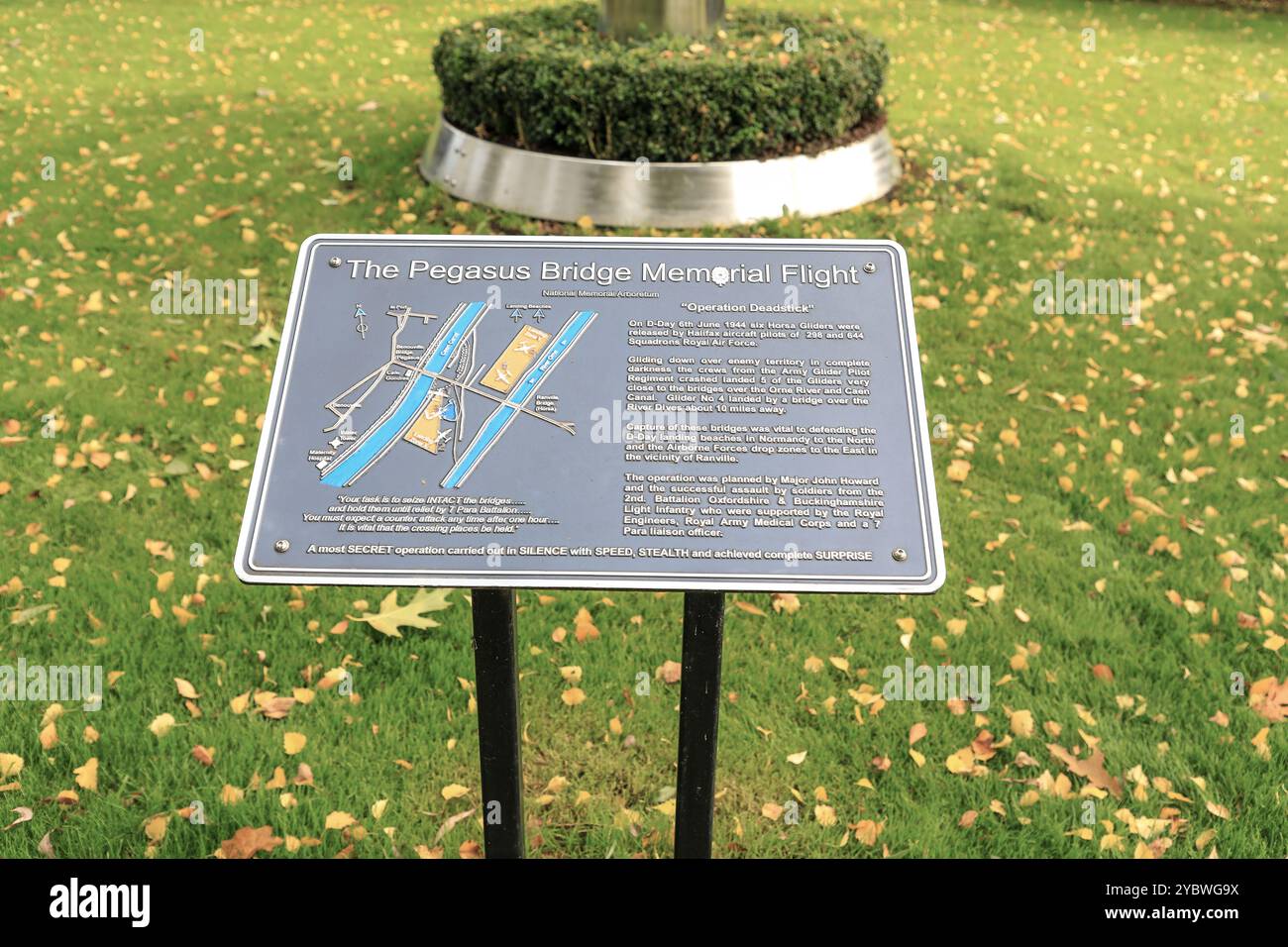 The Pegasus Bridge Memorial Flight memorial at the National Memorial ...